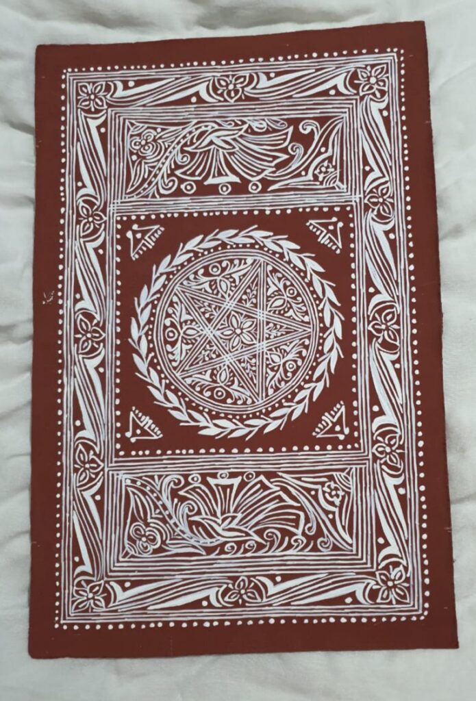 Handmade Saraswati Chowki : Kumaoni Traditional Cultural Art | SaSiAa