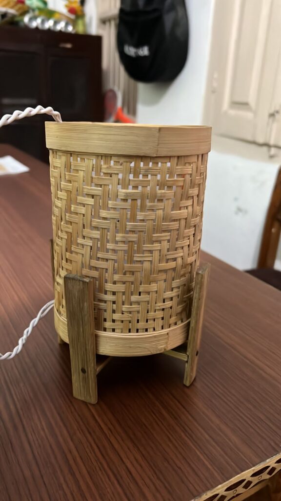 Bamboo Weave Table Lamp Shade | Handcrafted Cylindrical Design (4x6 ...